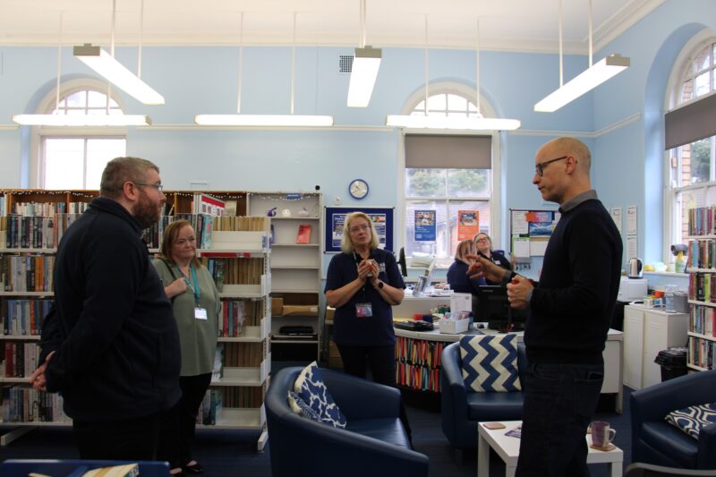 Taibach Library - Stephen Kinnock - Labour MP for Aberafan Maesteg
